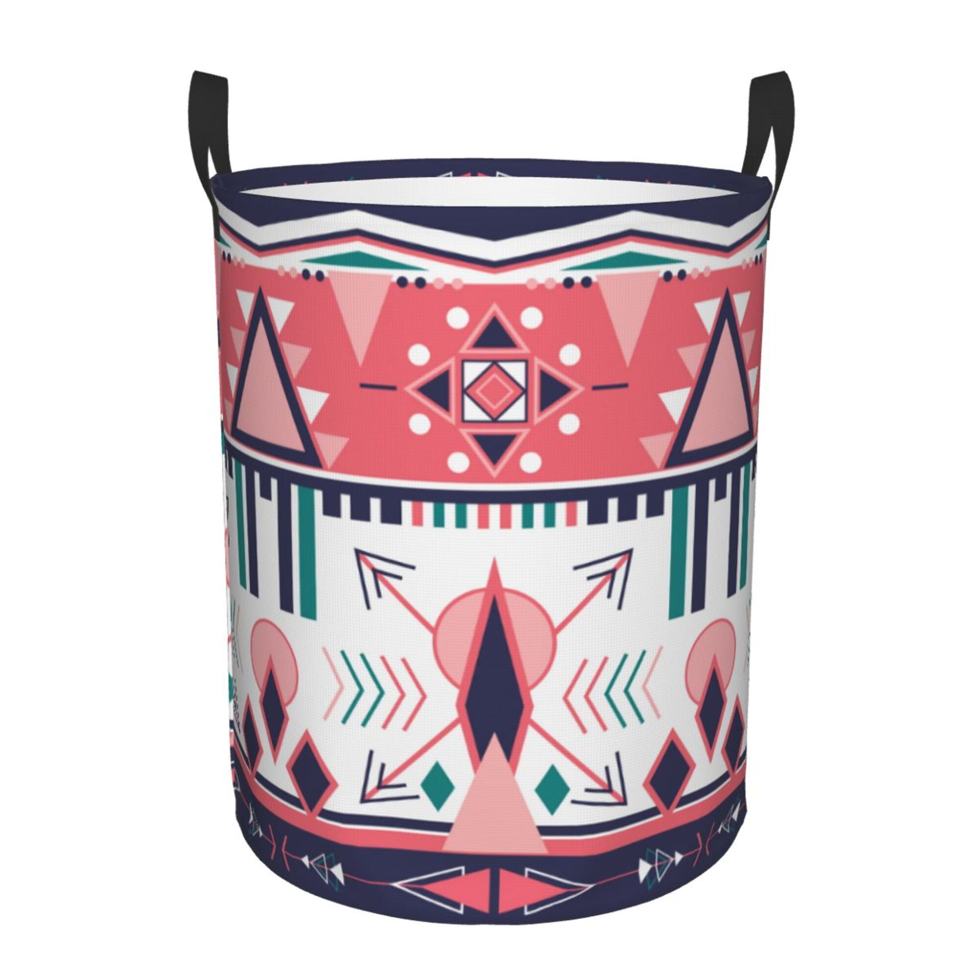 TEQUAN Waterproof Laundry Hampers, Boho Native Ethic Style Pattern Clothes Storage Basket with ...