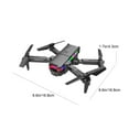 Black 4K Dual Camera Foldable Drone With Wifi Fpv, Altitude Hold, 2 ...