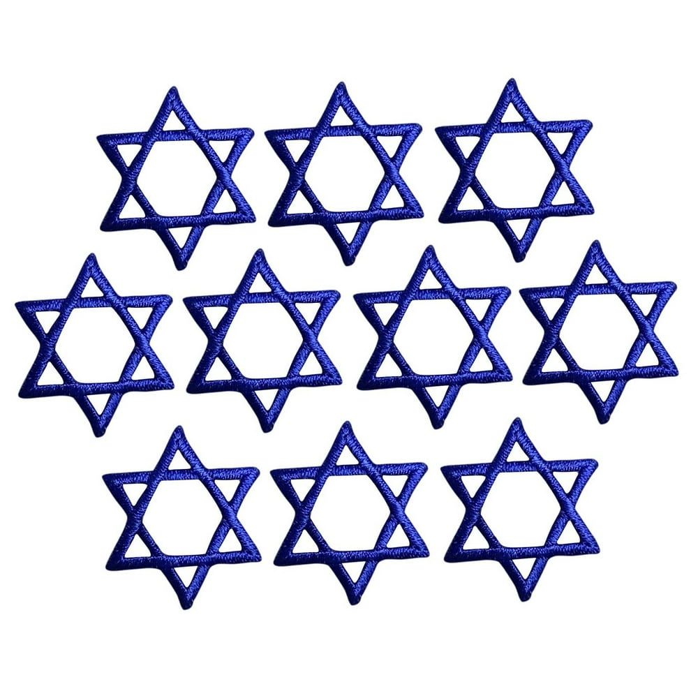 (Set of 10 Pieces) Large 2" - Royal Blue - Hanukkah - Jewish Star of ...