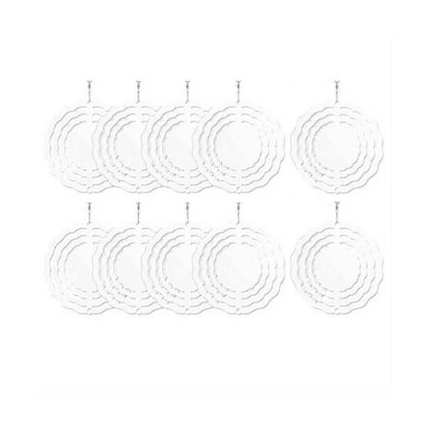10Pcs 3 Inch Sublimation Wind Spinner Blanks 3D Wind Spinners Hanging ...