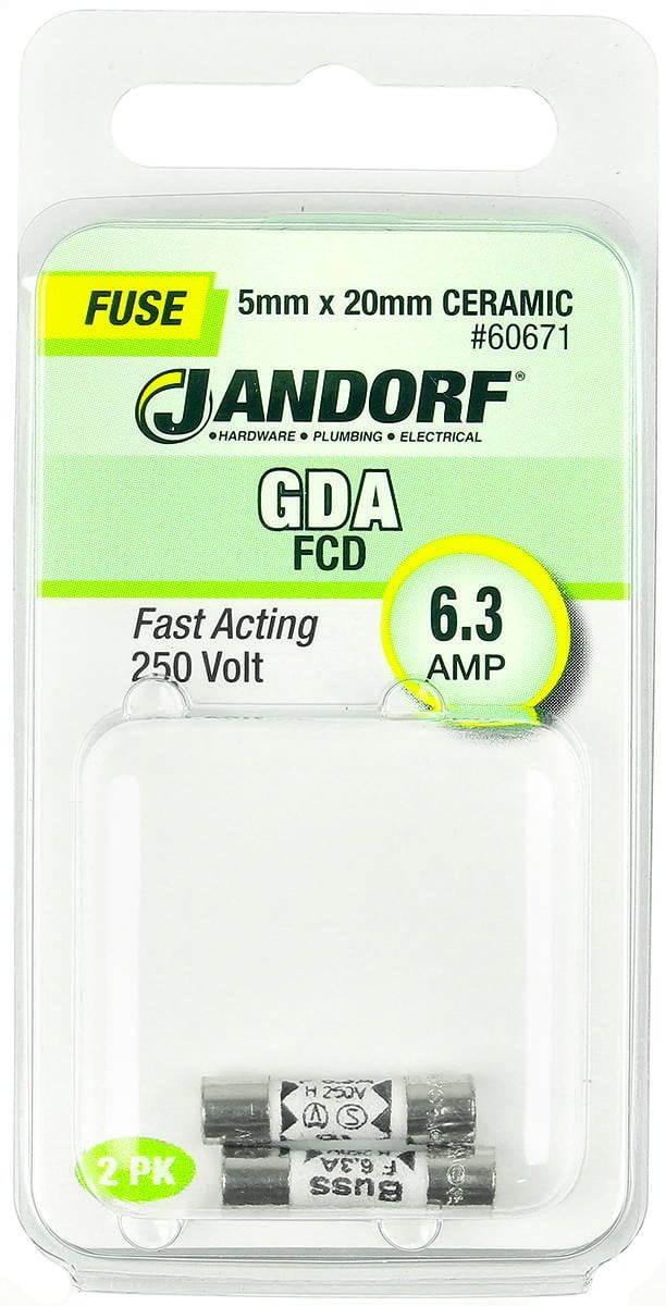Fusible Jandorf 60671 GDA 6.3 A de acción rápida, 250 V | Bodega ...