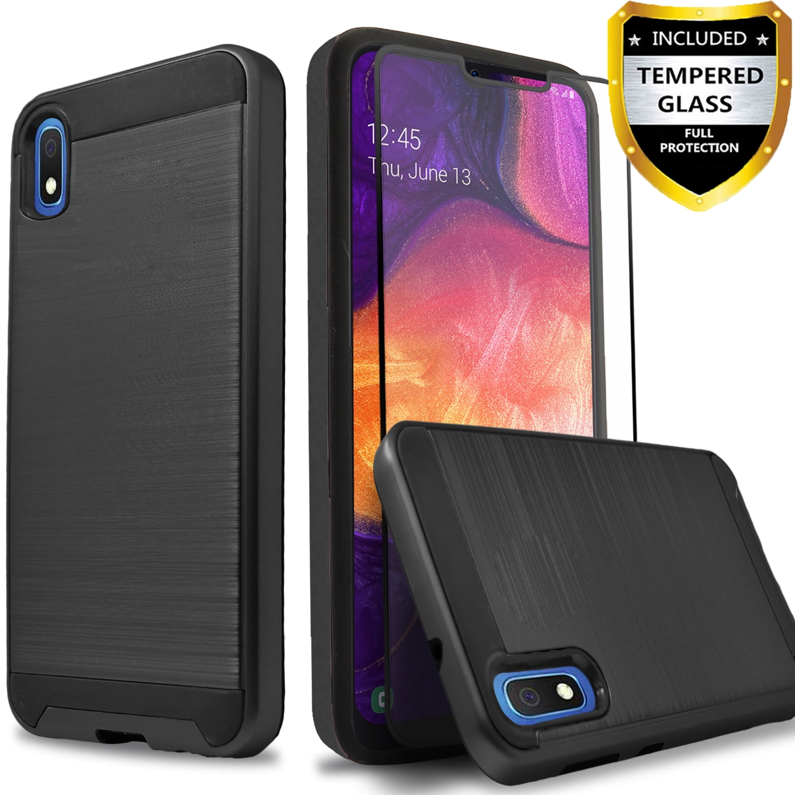 Samsung Galaxy A10e Case, With [Tempered Glass Screen Protector ...