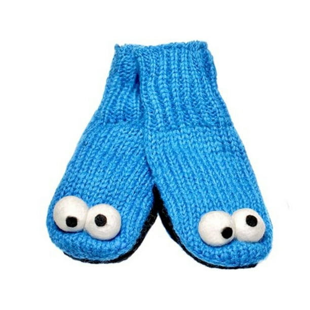 Knitwits Little Kids Cookie Monster Knit Wool Mittens - Walmart.com