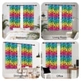 Animal Paw Prints Rainbow Pattern Blackout Curtains,Triple Weaved ...