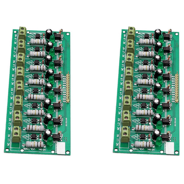 2X 8 Channel 220V AC Optocoupler Module MCU TTL PLC Processors Module ...