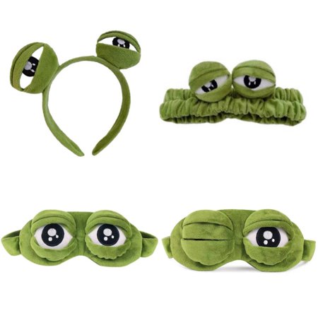 JOYWEI Frog Eye Sleep Mask - Cute Cartoon Frog Eye Blindfold Cover ...