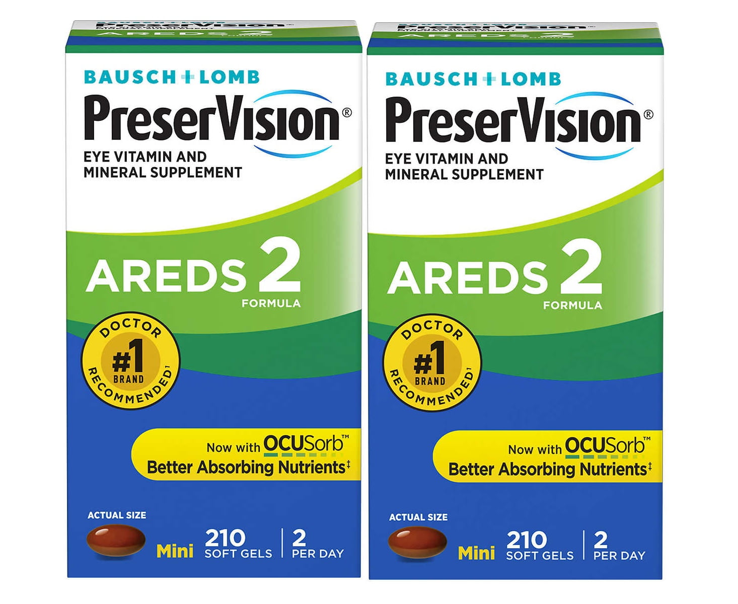 2 Pack | PreserVision AREDS2 Formula, 210 Soft Gels - Walmart.com