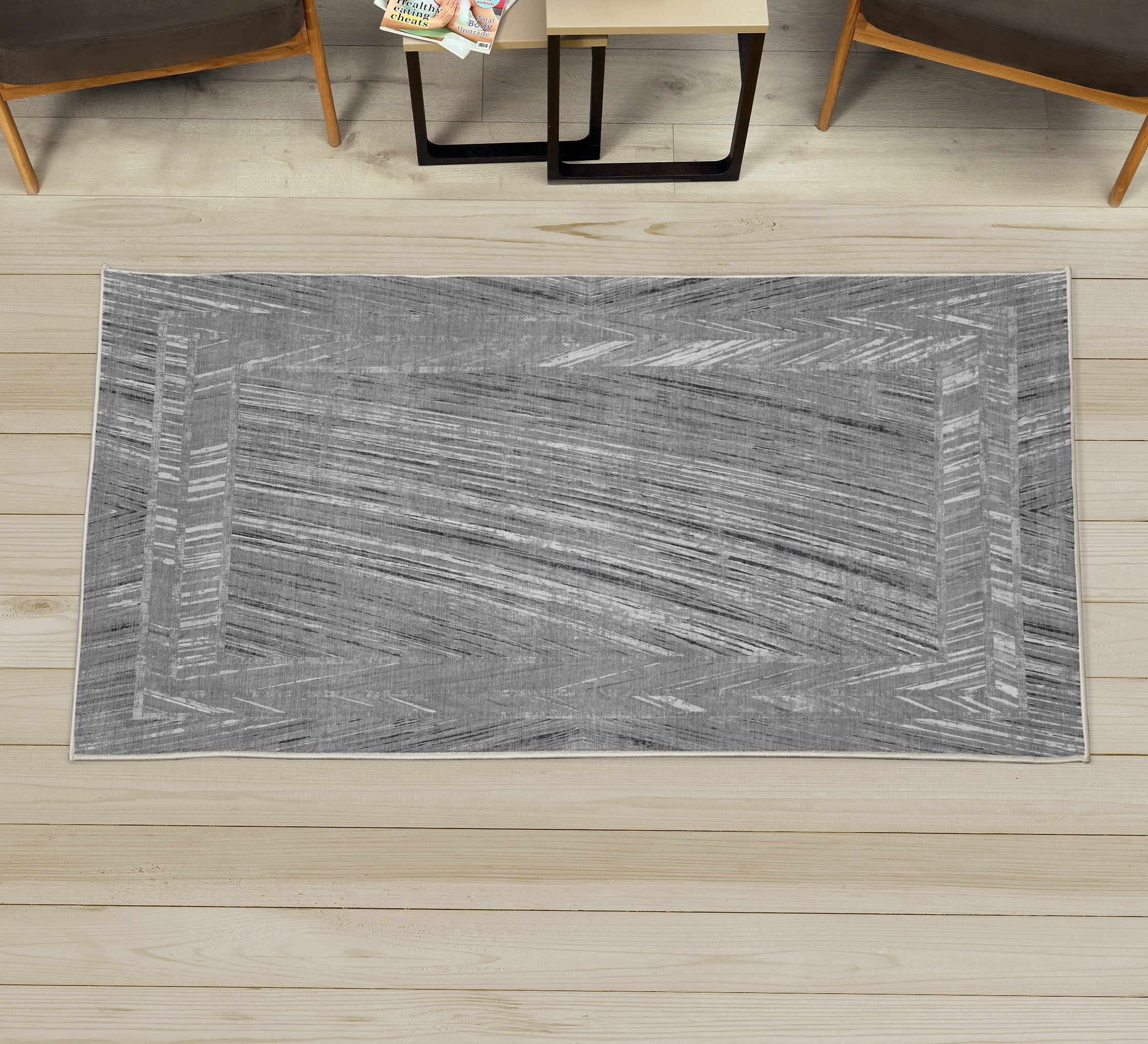 Abstract Decorative Rug, Weathered Colorful Quirky and Scribble Style ...