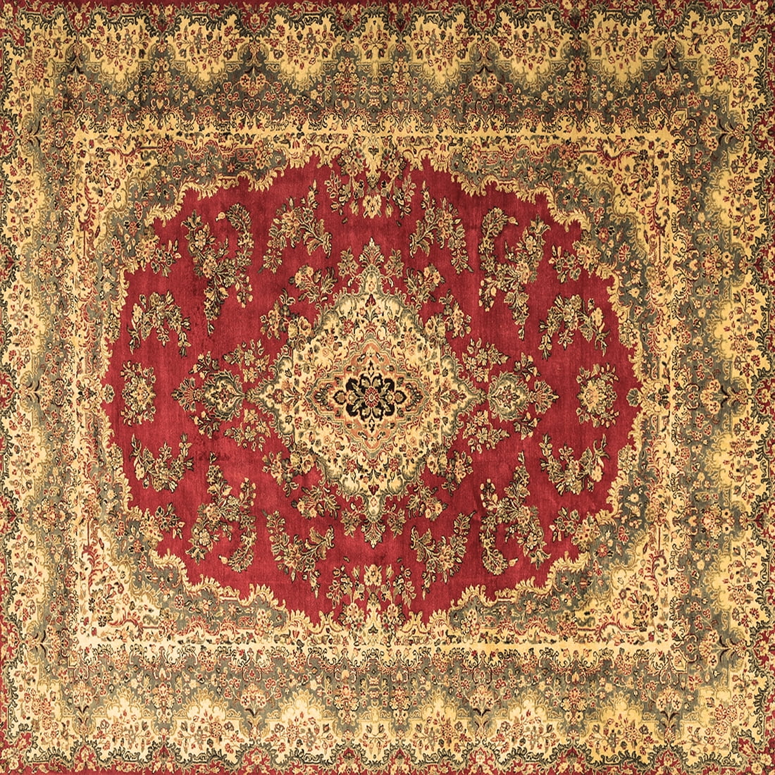 Ahgly Company Indoor Square Persian Brown Traditional Area Rugs, 6 ...