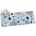 Abstract Navy Blue Circles Rectangle Area Rug 2x6ft,Living Room Rug Non ...