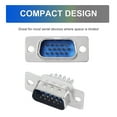 Unique Bargains 5 Pack Soldering 3 Row DB15 15 Pin D-Sub Connector Male ...