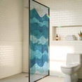 Abstract Gradient Blue Waves Window Privacy Film, Rainbow Film ...