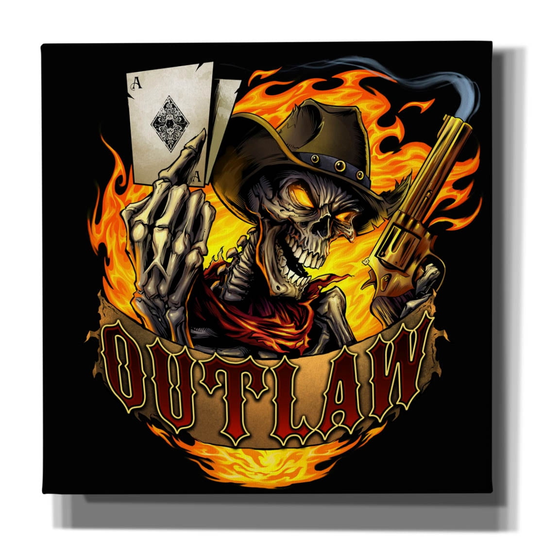 Epic Graffiti 'Outlaw Skeleton' by Flyland Designs, Canvas Wall Art, 37 ...
