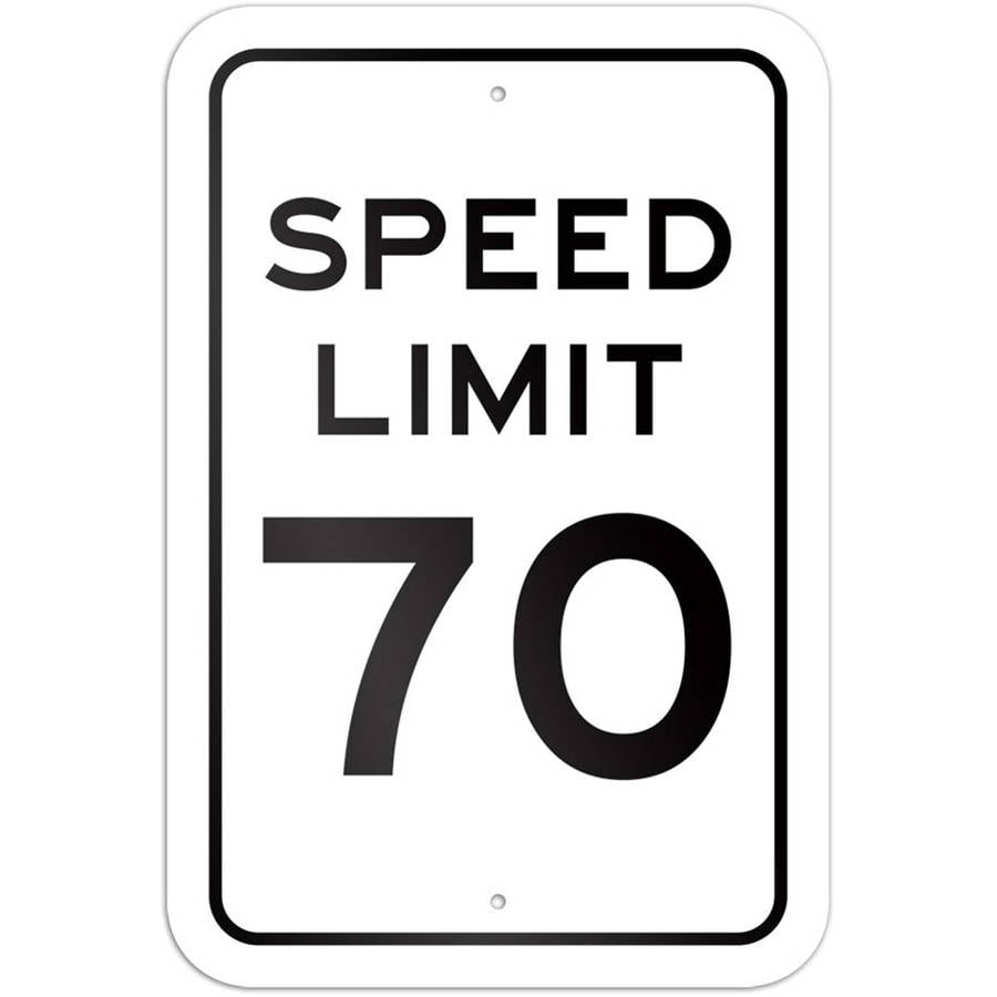 Speed Limit 70 Sign - Walmart.com