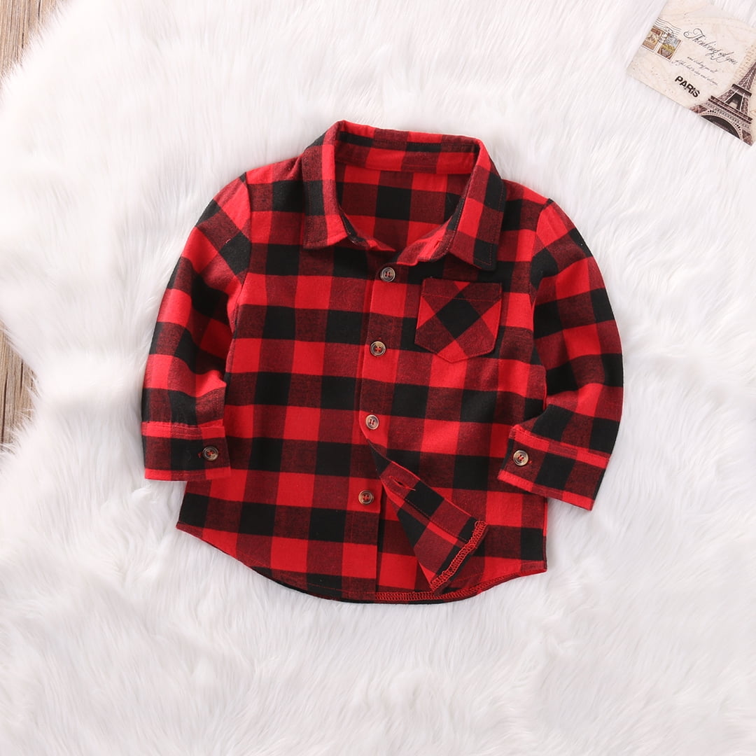 Check Shirt For Girls Red