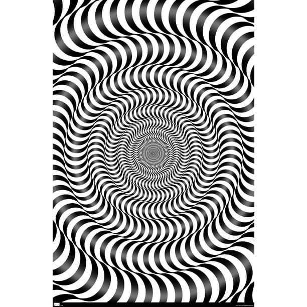 Zebra Stripe Optical Illusion Wall Poster, 22.375" x 34" - Walmart.com