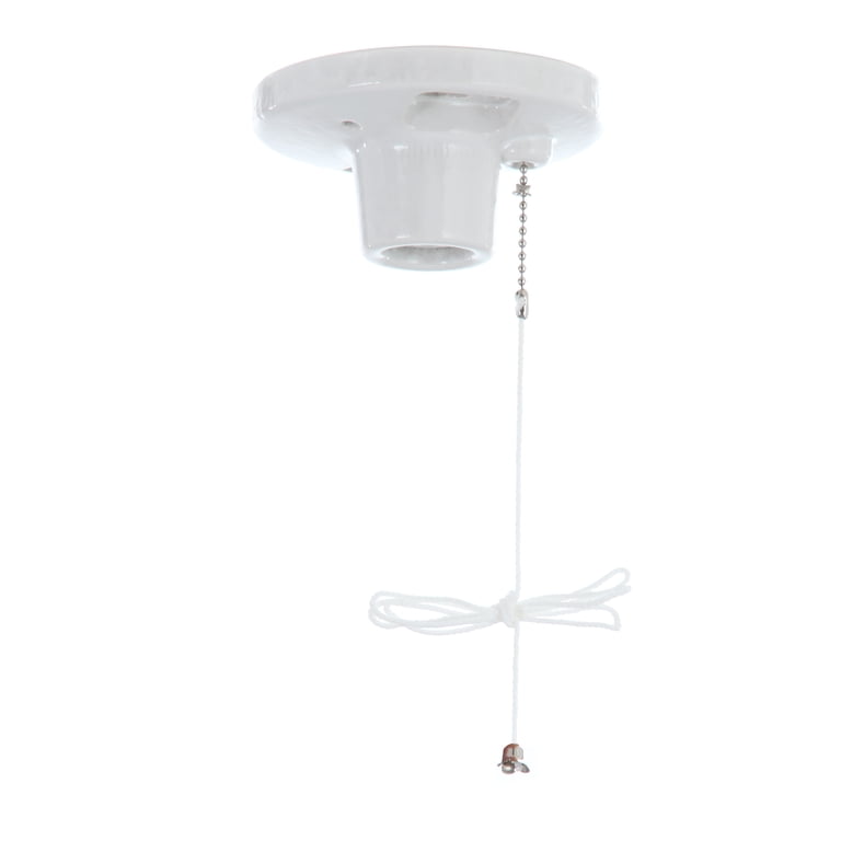 Antique White Porcelain Ceiling Light Socket Fixture Pull 1000x1000