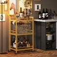 Bar Cart, Home Bar Serving Cart with 3-Tier Mirrored Shelf, Wine Cart ...
