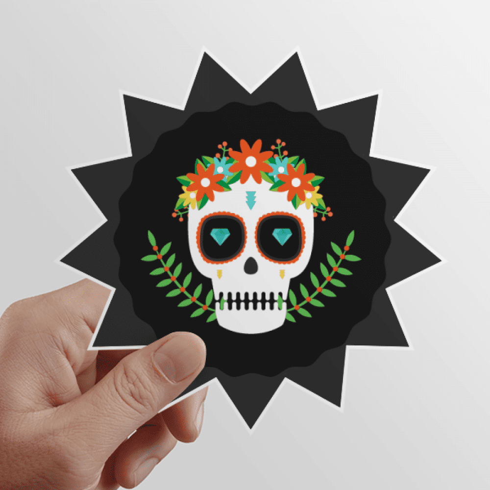 Calaveras de dia de muertos en Mexico Calcomanías solares de vinilo ...