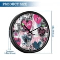 BZSMCE Voice Activated LED Night 12in Clock with Pink Love Graffiti ...
