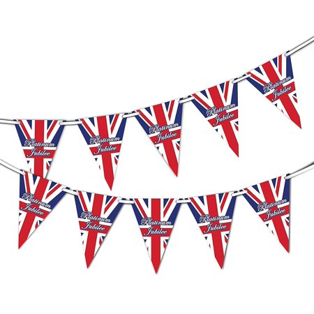 Queen Elizabeth Ii 70th Anniversary Celebration Triangle Flag 20pcs/set ...