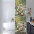Bird Wildflowers Window Privacy Film, Glass Jars Bird Nest Pine ...