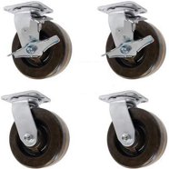 Heavy-Duty Casters, 6 in, 2 Fixed; 2 Swivel - Walmart.com