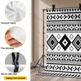 Black Lozenge Backdrops for Photography, Coastal Geometric Striped Folk ...