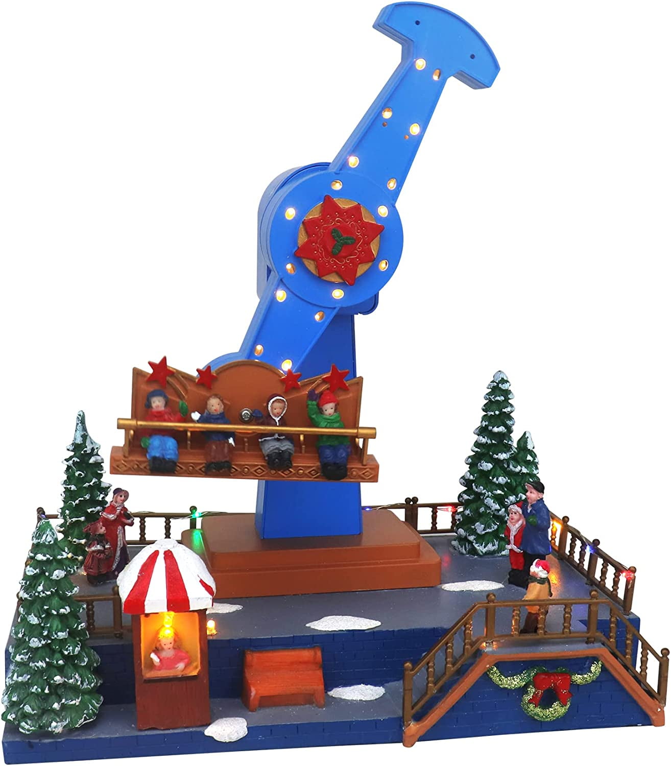 Carnival Pendulum Ride Display Animated Musical Christmas Village ...