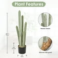 29.5” Tall Fake Cactus Plant Potted Large Cactus 'Old Man Cactus' Big ...