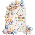 4FT Arch Backdrop Covers, Happy Birthday Wedding Arch Cover Stretchy ...