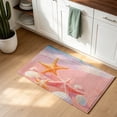 Doormat Bathroom Rugs 24x35in, Romantic Pink Beach Sunset Non Slip Door ...