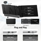 "AOKER 14"" FHD 1080P IPS Laptop Screen Extender - HDMI/USB-A/Type-C ...