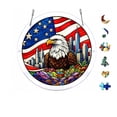 4th of July Acrylic Puzzles Suncatcher, 83 Pieces 7.4 Inch Patriotic ...