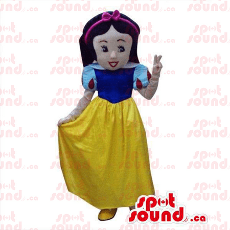 Snow White Girl Tale Character Plush SPOTSOUND Mascot With A Yellow ...
