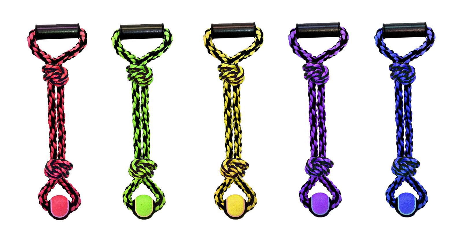 MultiPet Nuts for Knots 2 Knot Rope with Tennis Ball Dog Toy, 20 ...