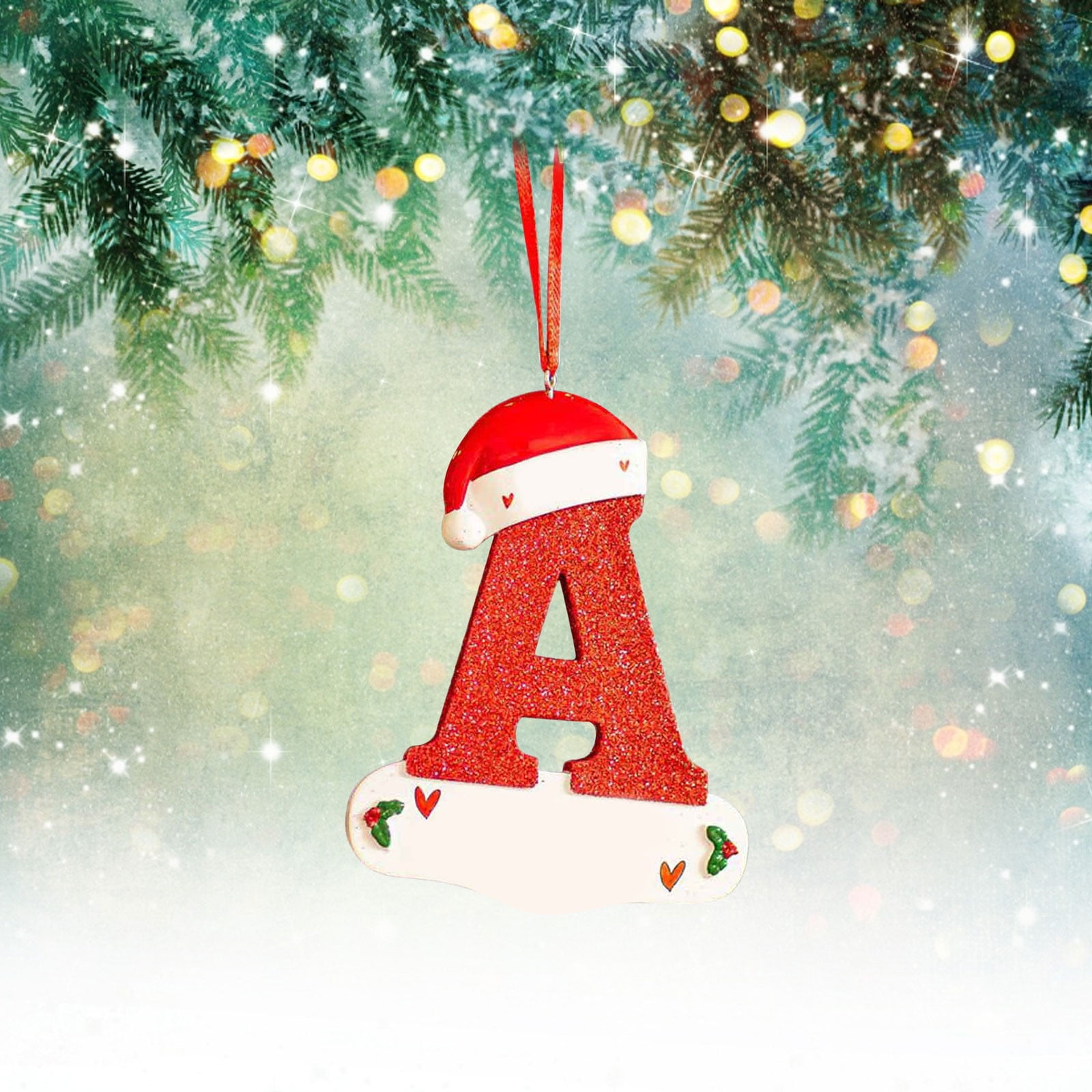 Vikakiooze clearance Christmas Little Red Hat Letter Pendant DIY ...