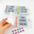1000 Dollar Savings Challenge Binder Clear PVC 3-Ring Money Organizer ...
