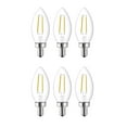 GE Relax LED Candelabra Bulbs 6 Pack Dimmable 40W Equivalent Soft White ...
