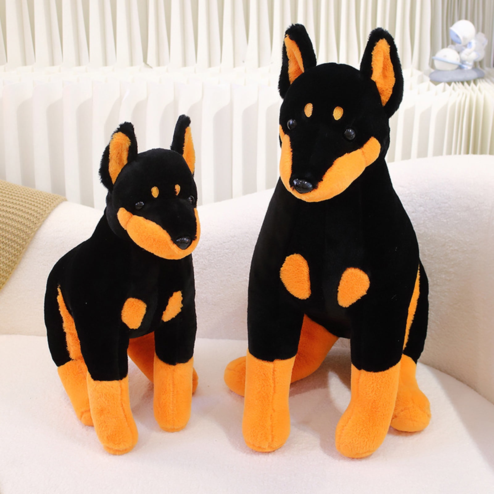 Click here for Unbranded Sitting Doberman Pinscher Plush Toy Cute... prices