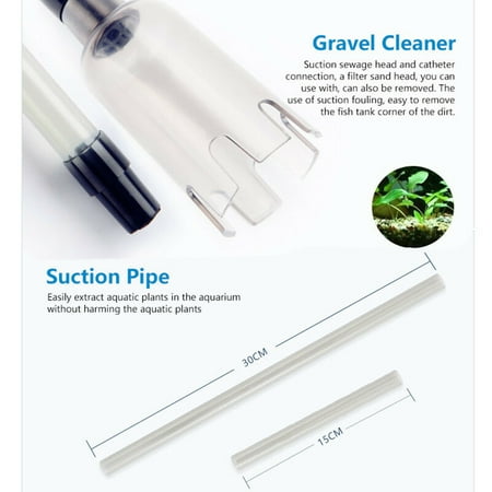 Aquarium Gravel Battery Fish Tank Vacuum Siphon Aquarium Cleaner Fish ...
