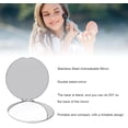 Compact Mirror 2 Pack, Stainless Steel Folding Double Sided Round, For ...