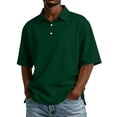 Collared Button-Down Polo Shirt for Men Wrinkle Free Lightweight ...
