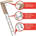 Louisville Elite II Aluminum Attic Ladder, 375 Pound Load Capacity, 22 ...