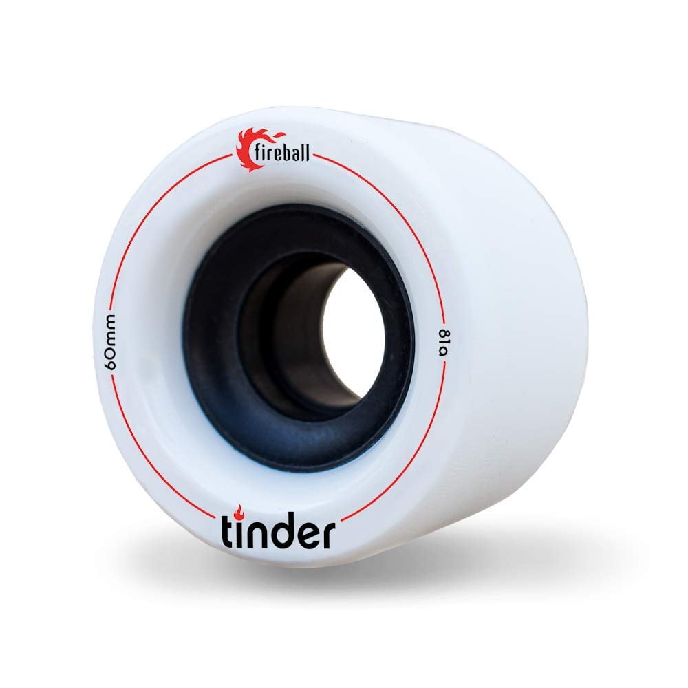 Fireball Tinder 60mm 81a Durometer Skateboard & Longboard Wheels White ...