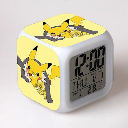 Pokmon Pokemon Pikachu Alarm Clock Product Student Gift Color Changing ...