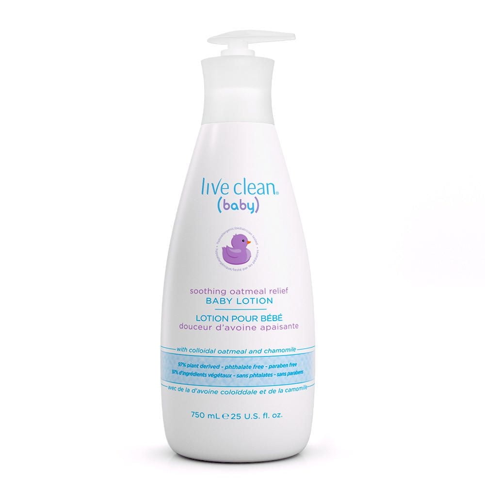 Lotion pour bébé doucer d’avoine apaisante Baby de Live Clean 750 ml ...