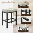 Dycanpo 24” Saddle Bar Stools Set of 3 with Modern Metal Legs, for Home ...