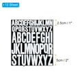 Uxcell Letter Stickers 1 inch 2 inch, 12 Sheets Self Adhesive Alphabet ...