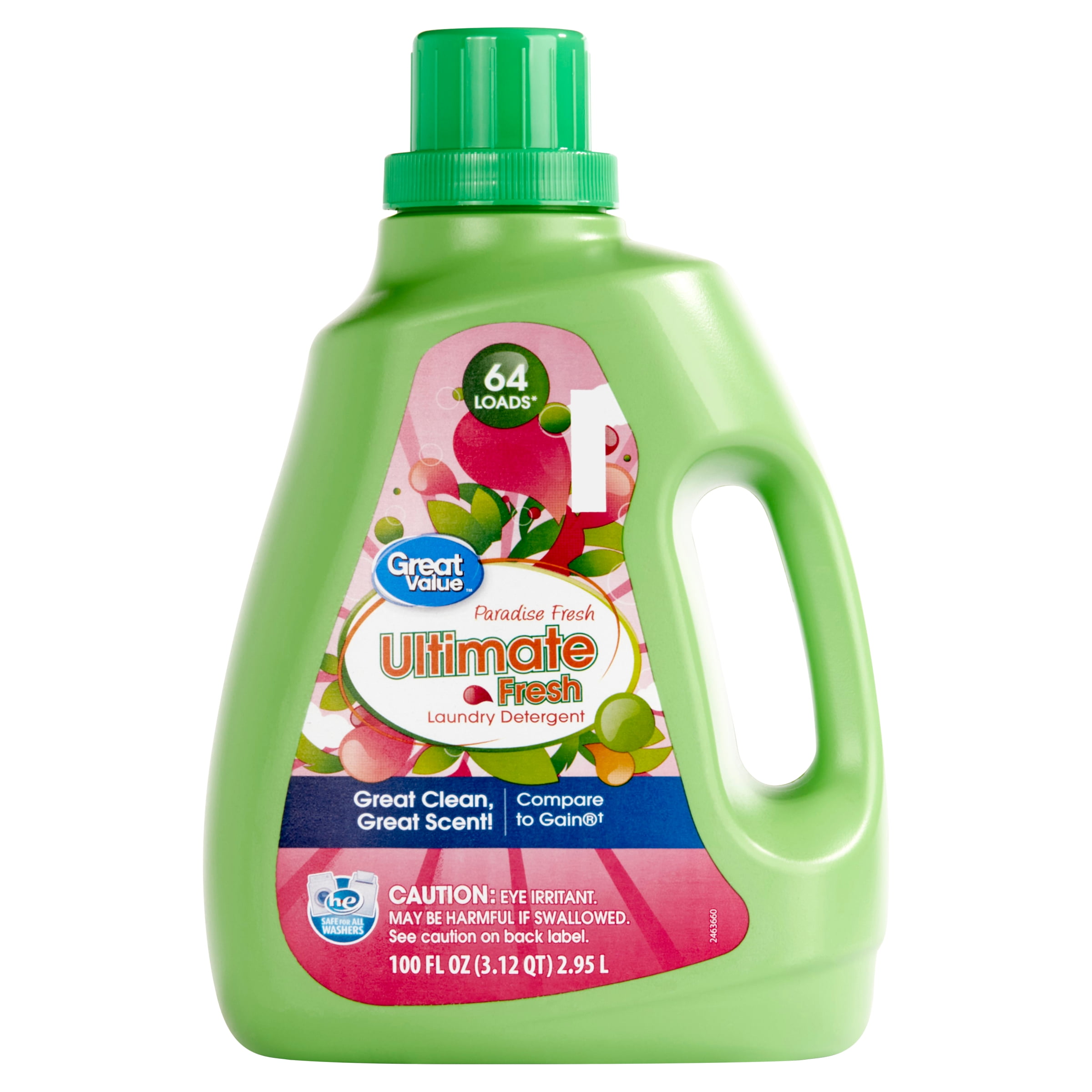 Great Value Paradise Fresh, 64 Loads, Ultimate Fresh HE Liquid Laundry ...